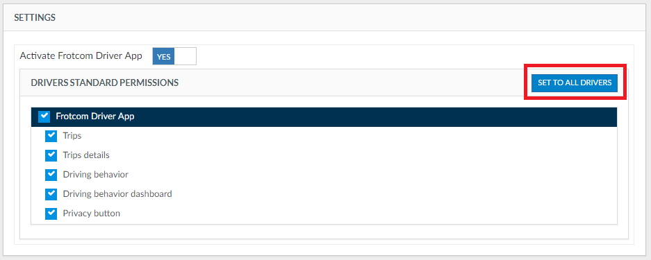 Administration > Account > Frotcom Driver App – Help Center