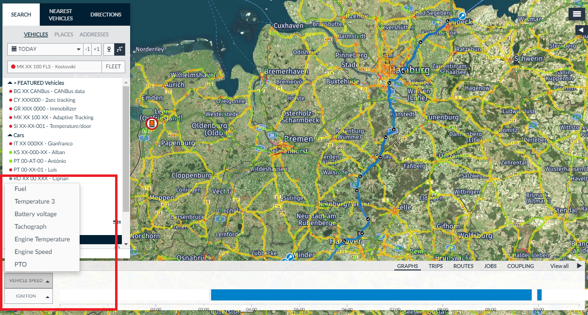 Displaying graphs for a vehicle – Help Center