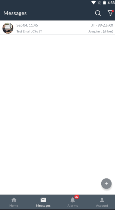 List of messages – Help Center