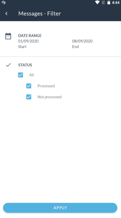 List of messages – Help Center